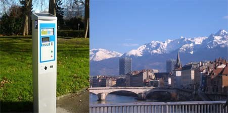 Hectronic parking ticket machines in Grenoble