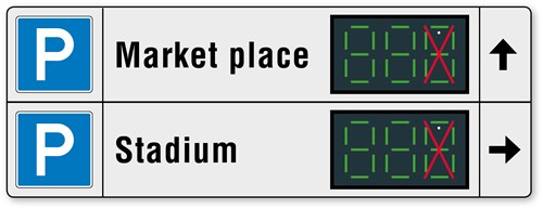 Individual Road Signs of high luminosity