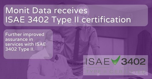 Monit Receives ISAE 3402 Type II Certification